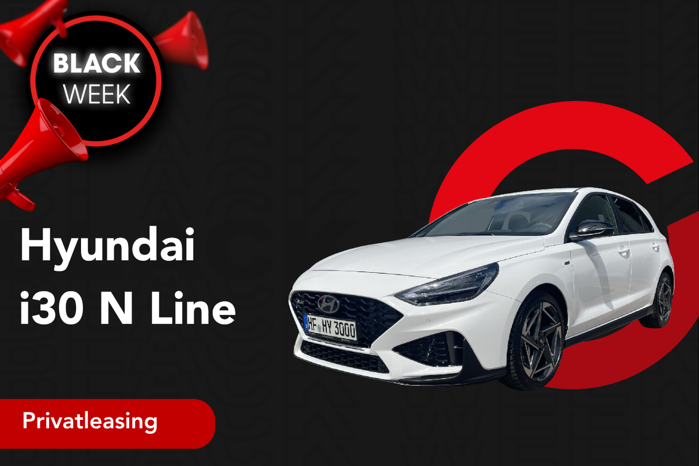 Hyundai i30 N Line - Privatleasing - BLACKWEEK - Nowag